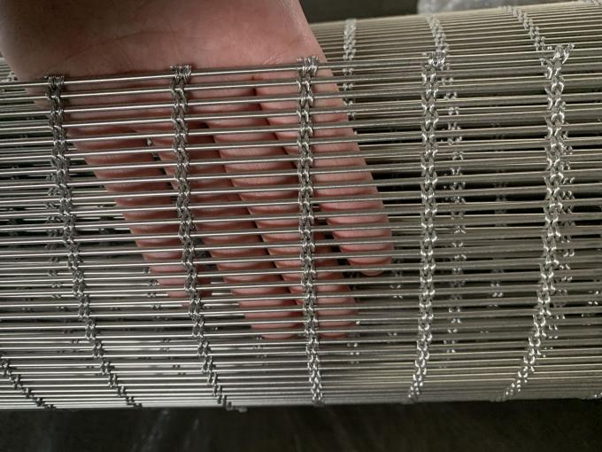 SS304 SS316 Stainless Steel Architectural Mesh Facade Cladding
