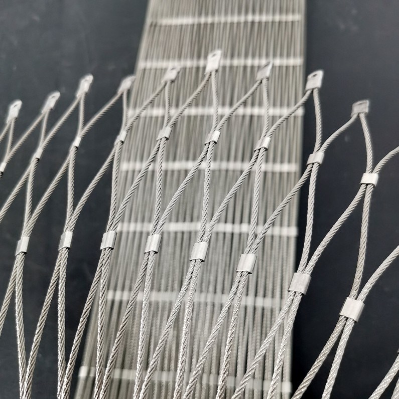 Resistant Stainless Steel Wire Rope Mesh For Architecture Safety ...