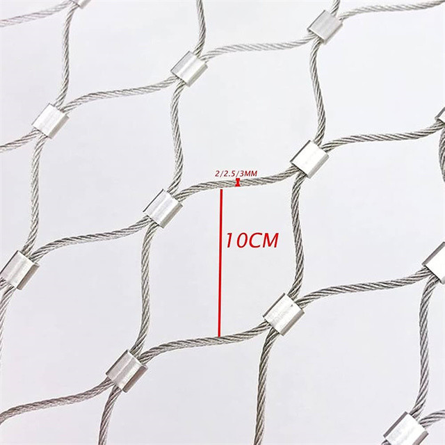 Lightweight Bird Aviary Enclosure 316 Stainless Steel Wire Rope Mesh ...