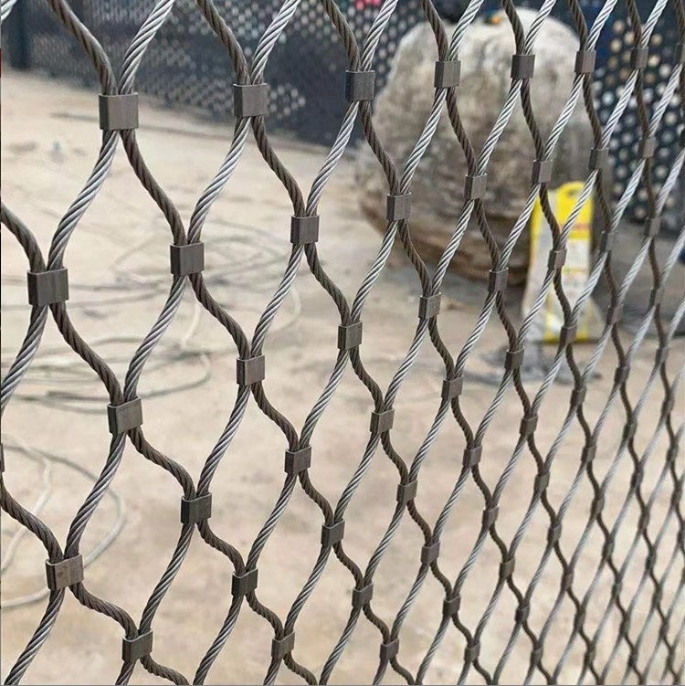 Custom Color Black Flexible 304 316 316L Zoo Animal Mesh Cable Netting ...