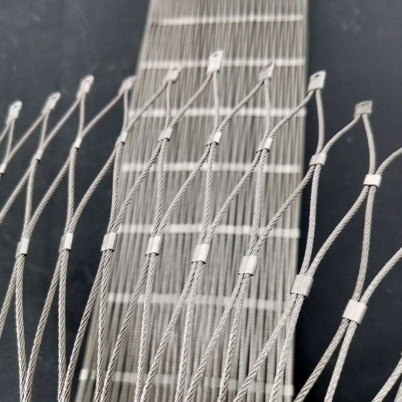 Resistant Stainless Steel Wire Rope Mesh For Architecture Safety ...