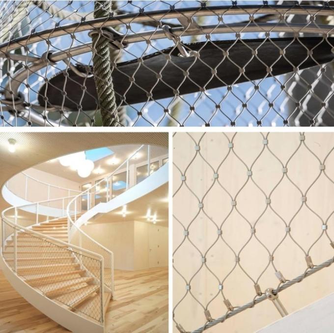 60 Degree Angle Balustrade Cable Mesh for Zoo Enclosure System